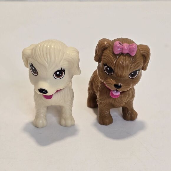 Mattel | Toys | Barbie Bobble Head Pet Puppy Dog White Brown Pink Bow 2 ...
